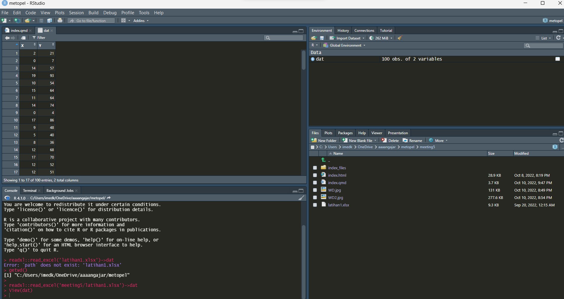Playing with R and RStudio