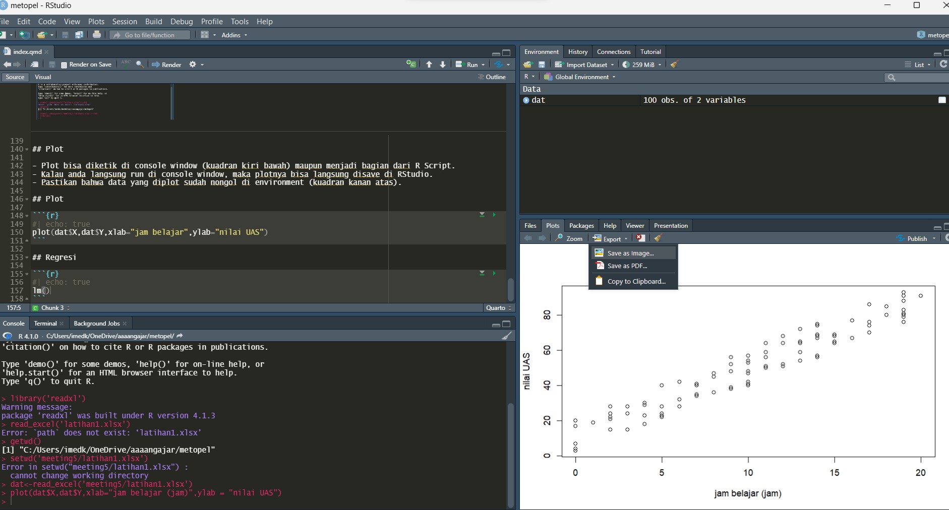 Playing with R and RStudio